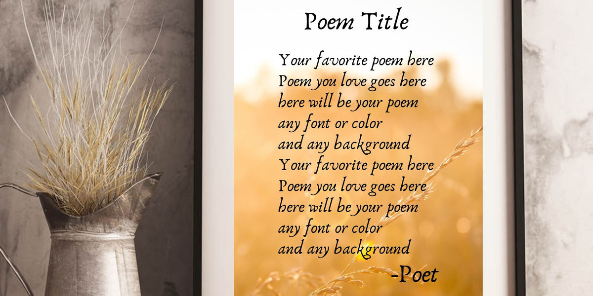 Police Gift Poem Print and frame custom Framed poem — Modern Memory ...