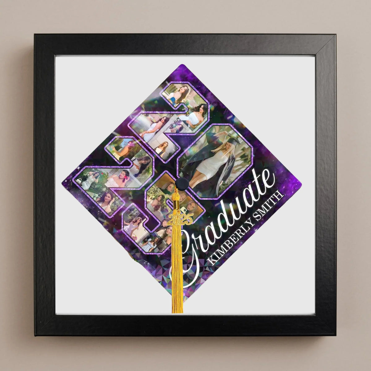 GRADUATION CAP DECORATION PICTURE FRAME Shadow box 15x15