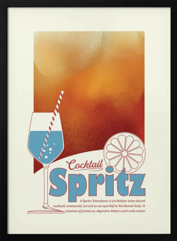 Aperol Spritz print - Dion Gem Framed Art 24x36 Frame