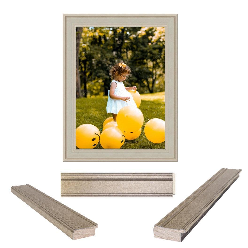 Traditional Silver Panel Custom Frame 2" Wide
