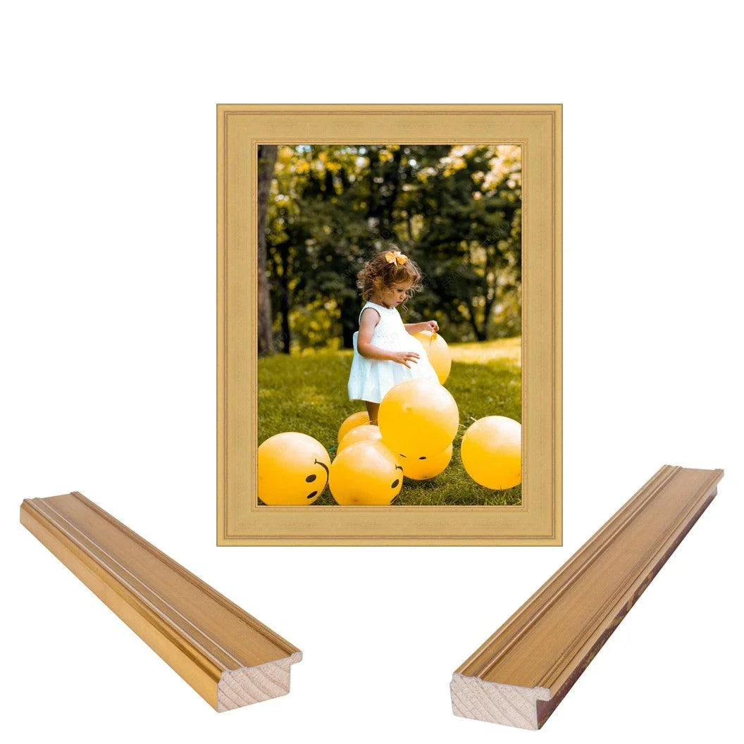 Traditional Gold Leaf Flat Panel Picture Frame