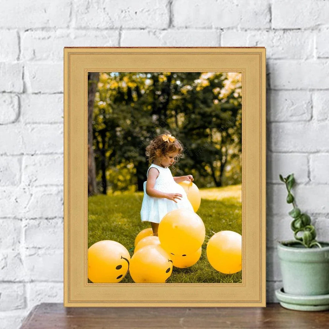 Traditional Gold Leaf Flat Panel Picture Frame — Modern Memory Design ...