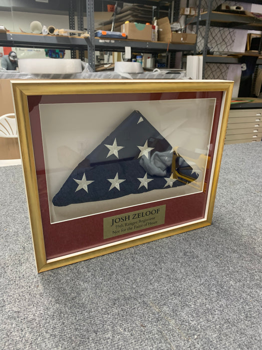 USA Military Funeral Flag Picture Frame