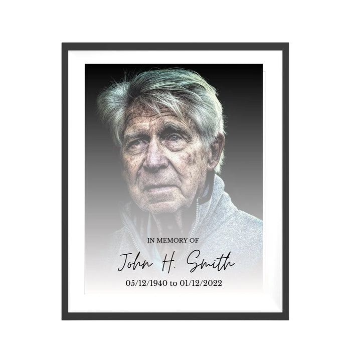 Funeral Portrait Picture Frame Memorial 18x24 Photo Frame — Modern ...