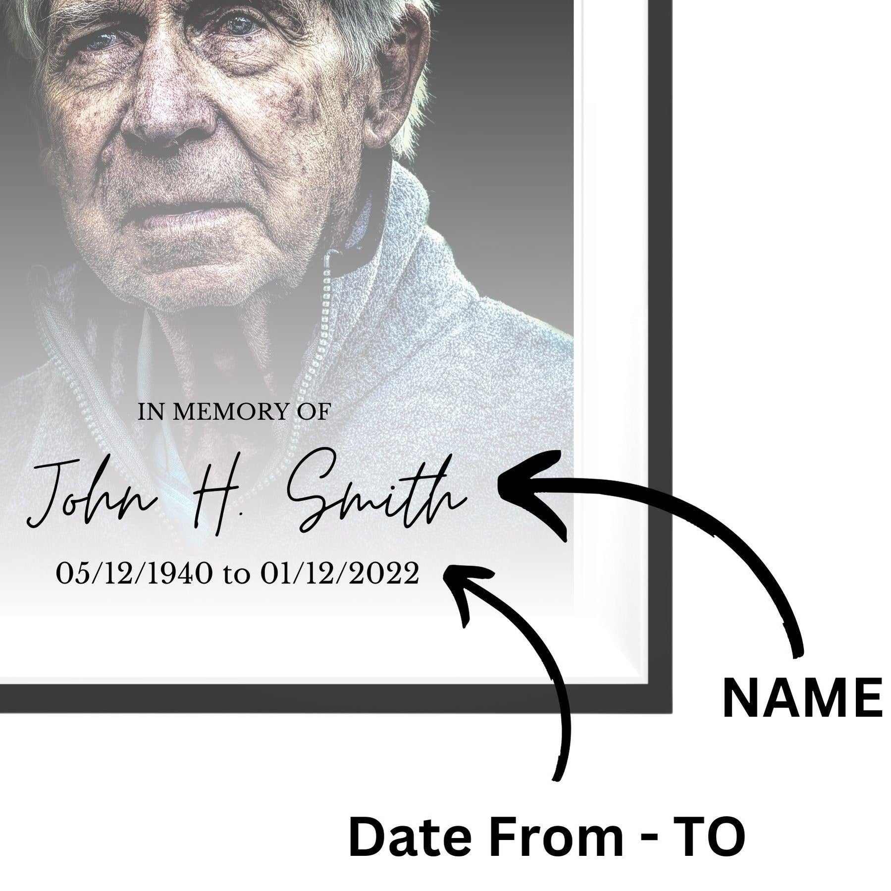 Funeral Portrait Picture Frame Memorial 18x24 Photo Frame — Modern ...